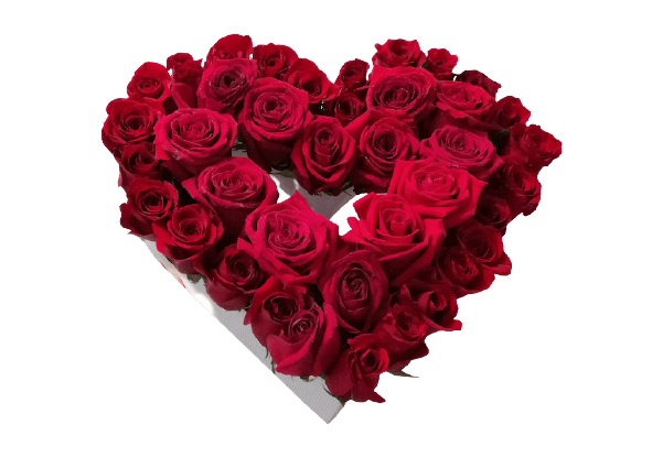Corazón con Rosas Rojas - La casa floral